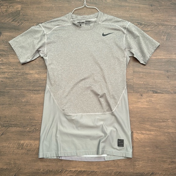 Nike | Shirts | Mens Nike Pro Grey Shirt Compression Size Large | Poshmark